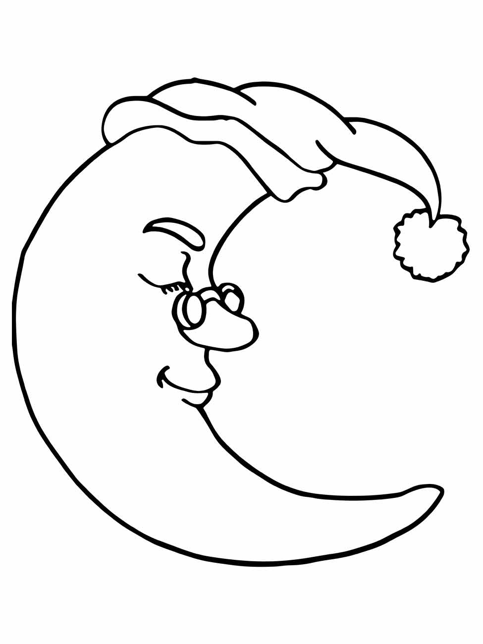 Lua para Colorir e Imprimir