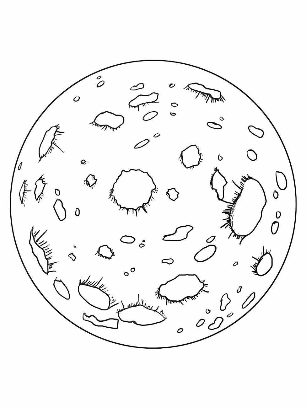 Imprimir Lua para Colorir