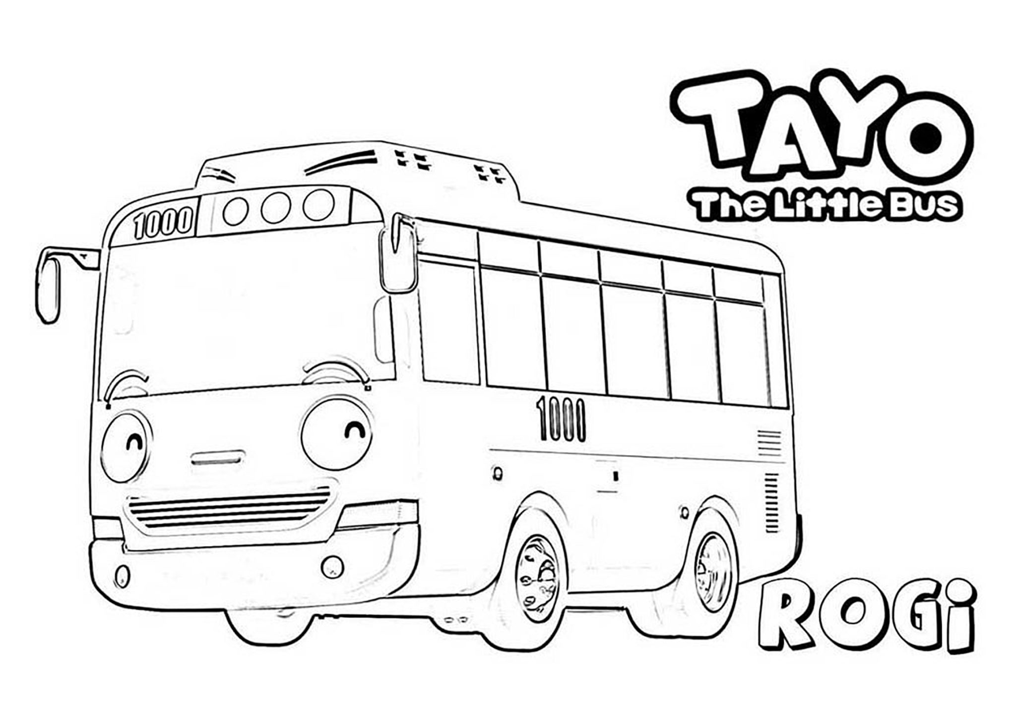Imprimir Tayo, o Pequeno Ônibus (Tayo the Little Bus) para Colorir