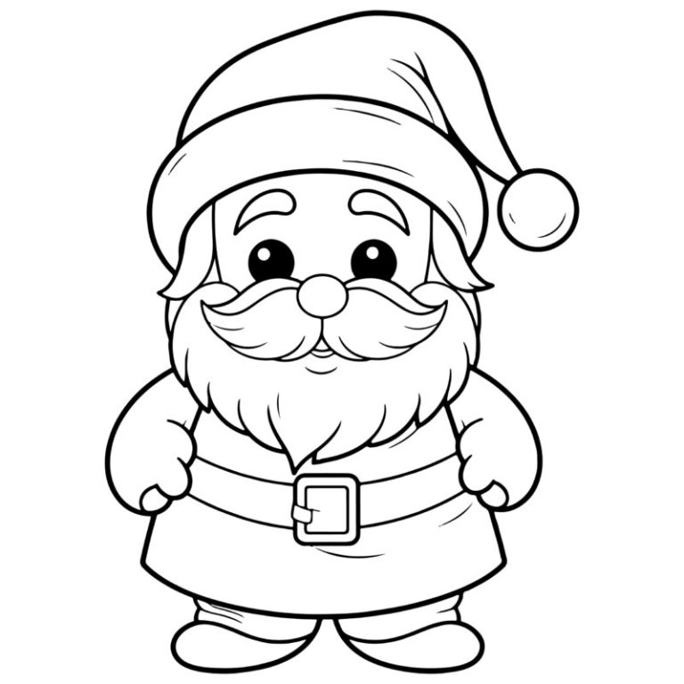 Papai Noel para Colorir e Imprimir