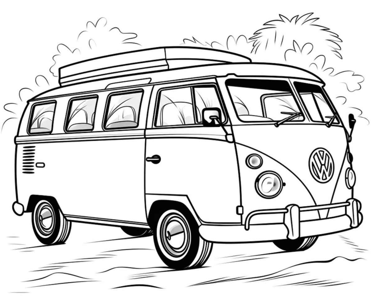 Volkswagen Combi Colorir Busje Kombi Desenhos Combis Carros Inscreva ...