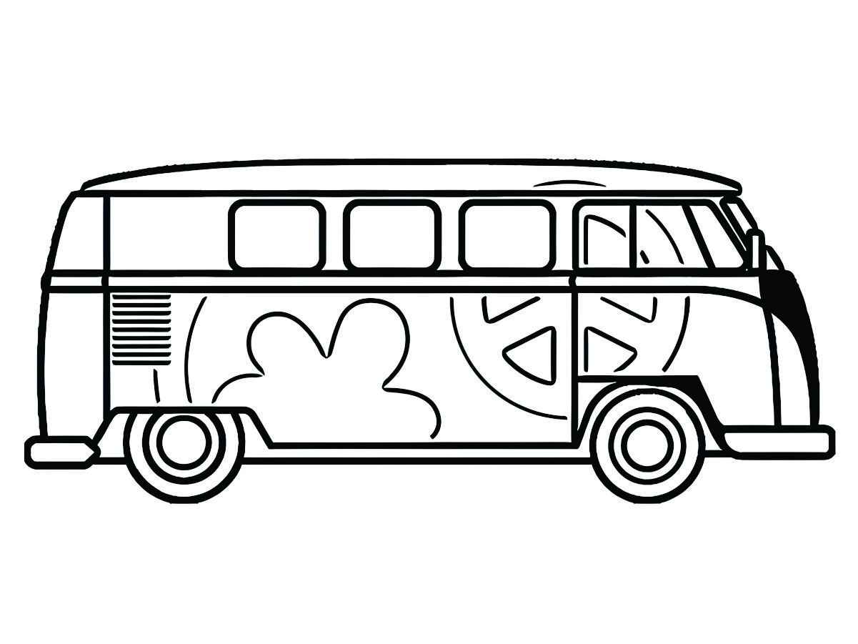 Kombi Colorir Outubro Sketch Coloring Page