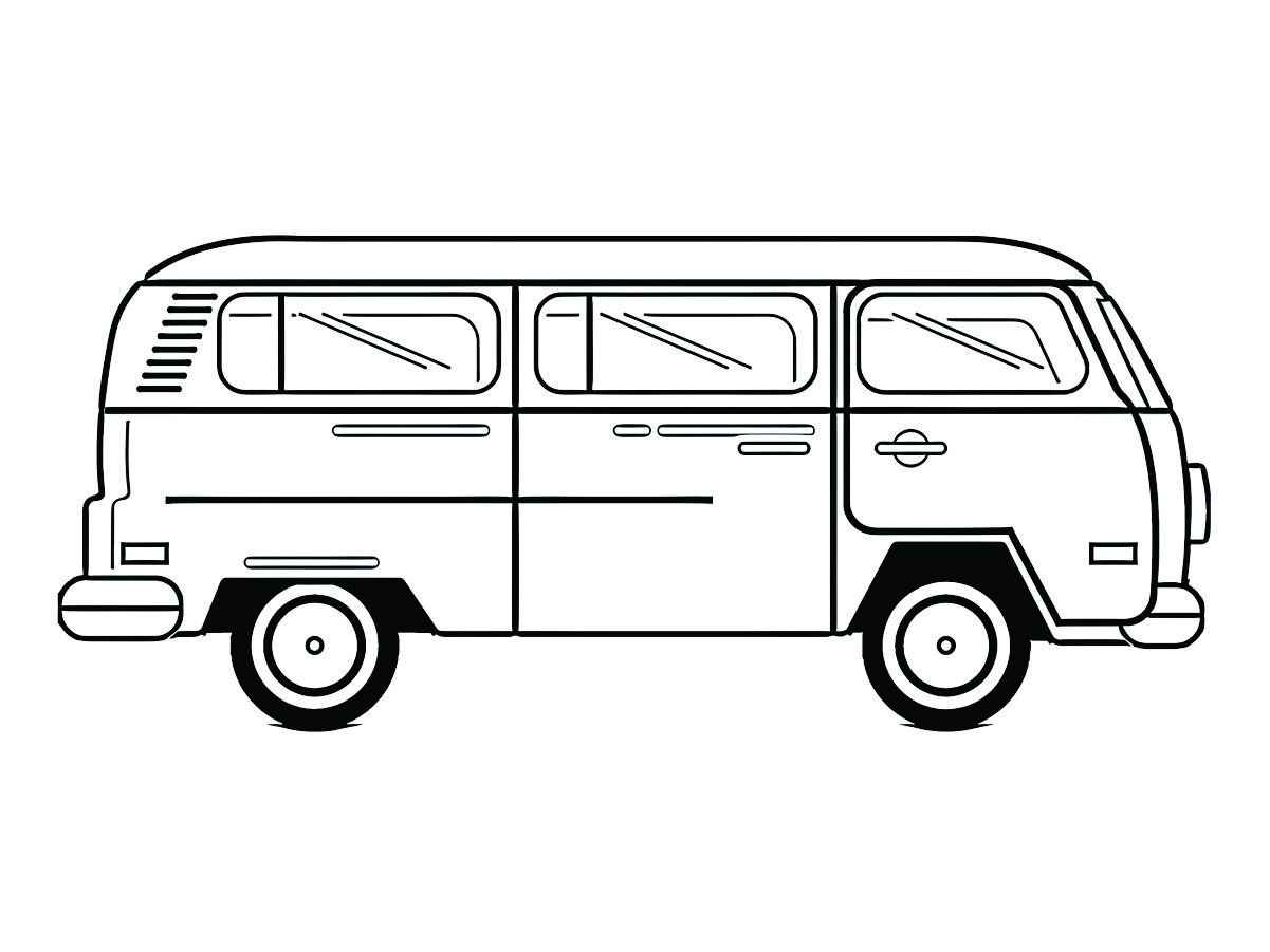 Volkswagen Kombi Colorir Coloriage Kolorowanki Combi Ausmalen ...