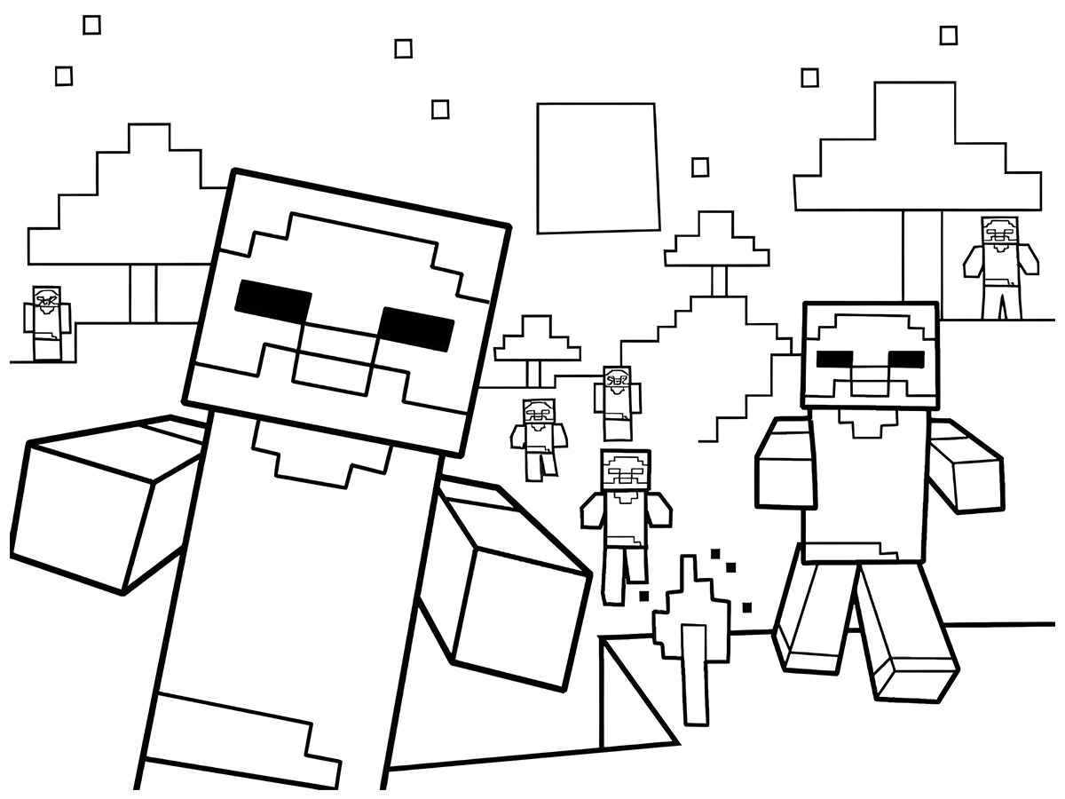 Imprimir Minecraft para Colorir