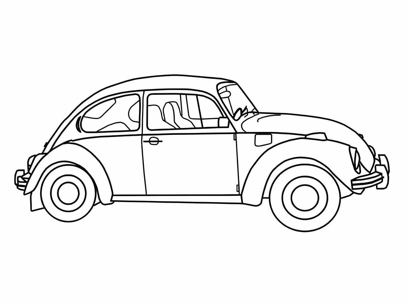 Fusca para Colorir e Imprimir