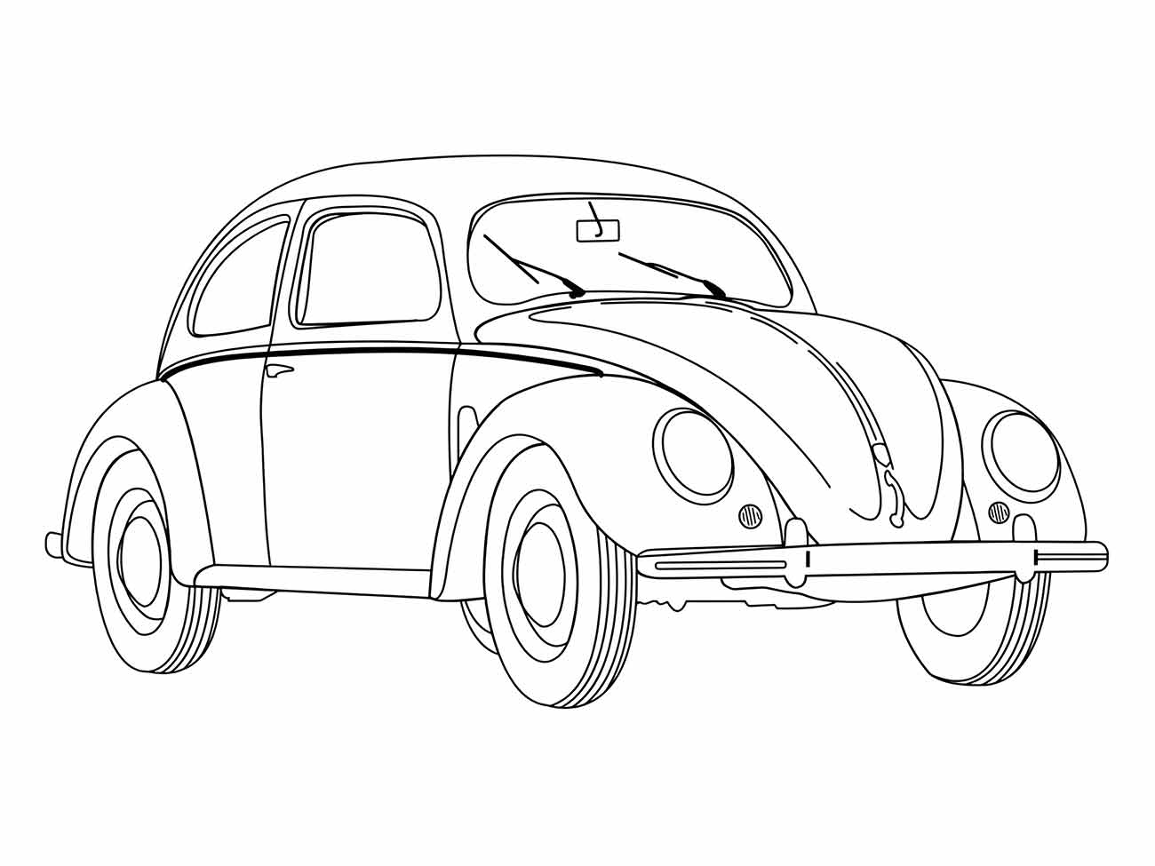 Fusca para Colorir e Imprimir