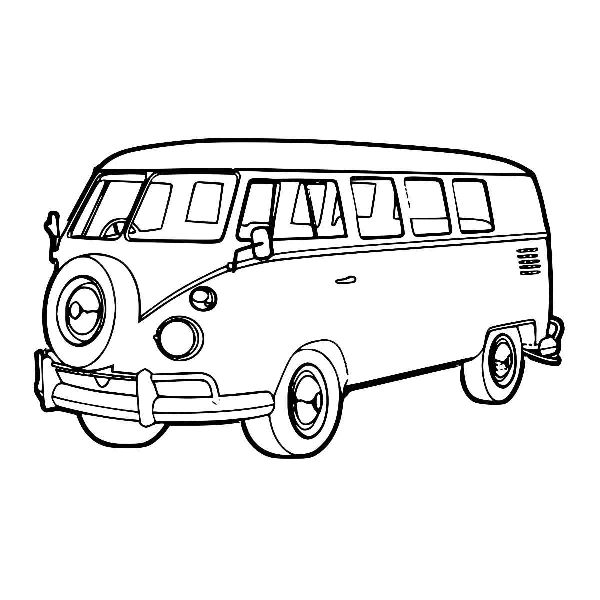 Kombi Colorir Outubro Sketch Coloring Page