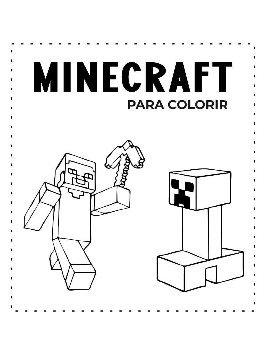 Imprimir Minecraft para Colorir
