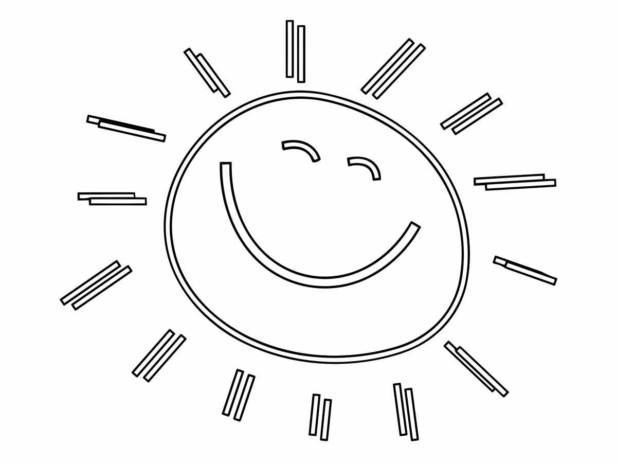 Imprimir Sol para Colorir