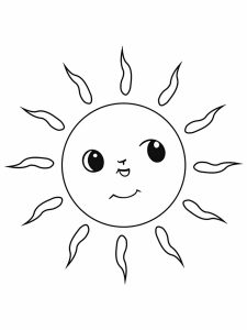 Imprimir Sol para Colorir