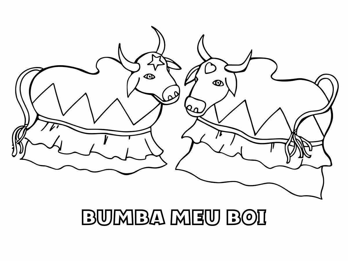 Imprimir Bumba Meu Boi para Colorir