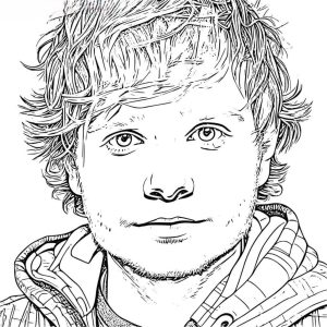Imprimir Ed Sheeran para Colorir