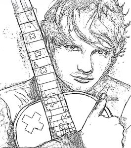 Ed Sheeran para Colorir e Imprimir