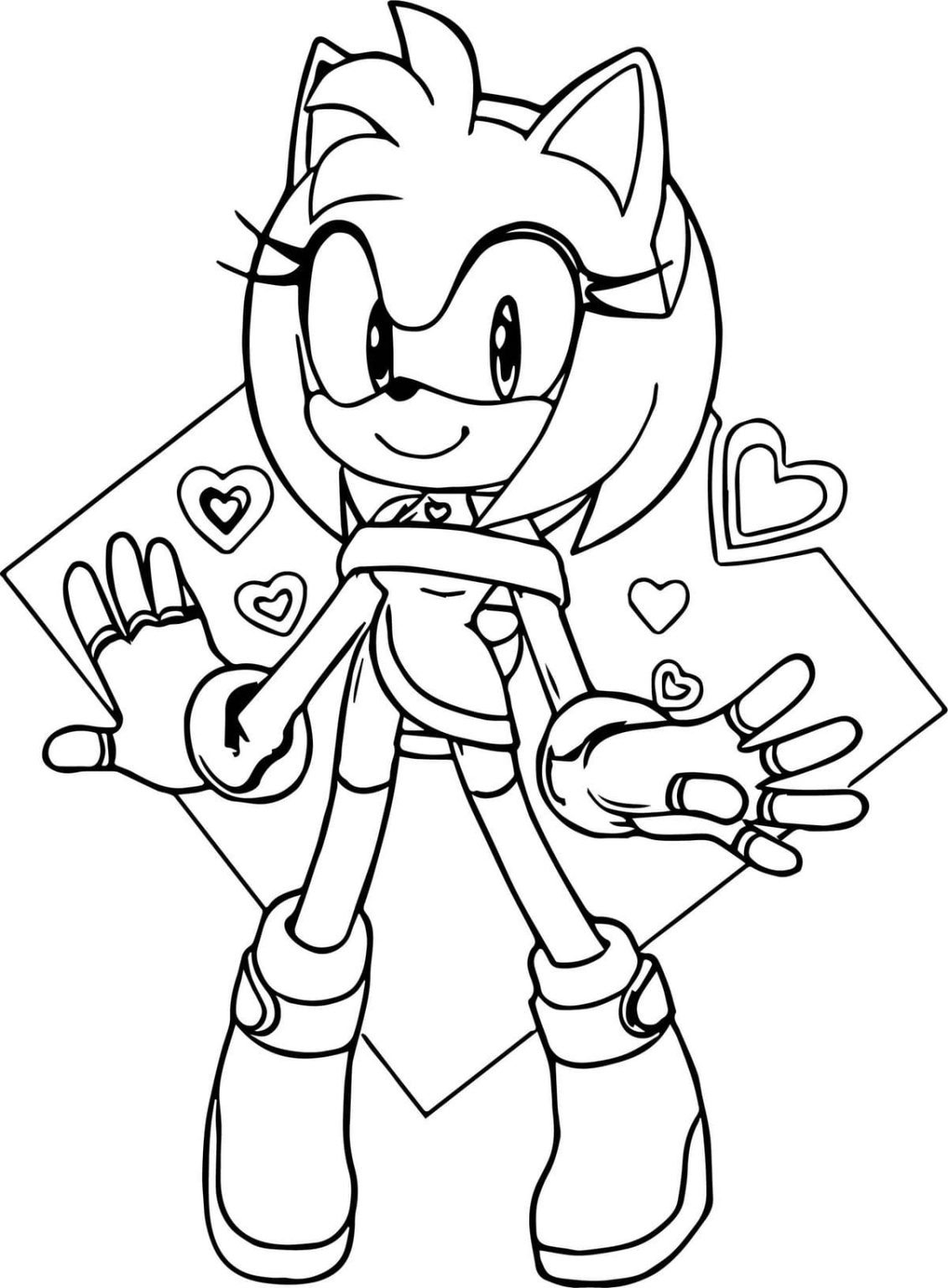 Imprimir Amy Rose para Colorir