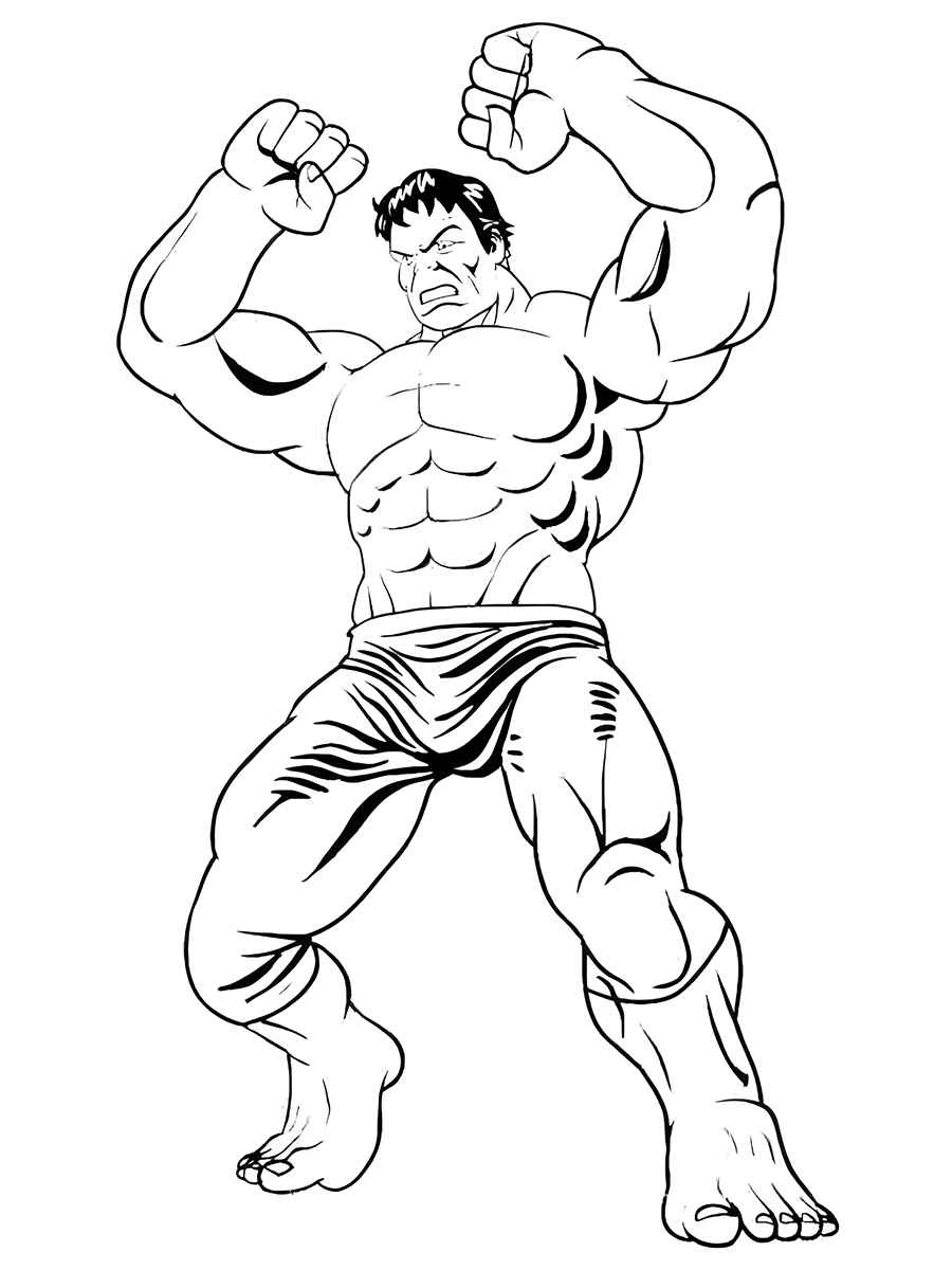 Imprimir Hulk para Colorir