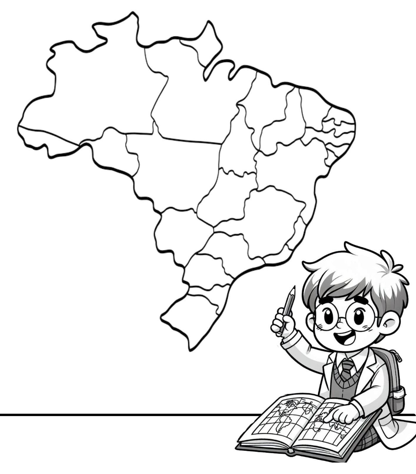 Imprimir Mapa do Brasil para Colorir