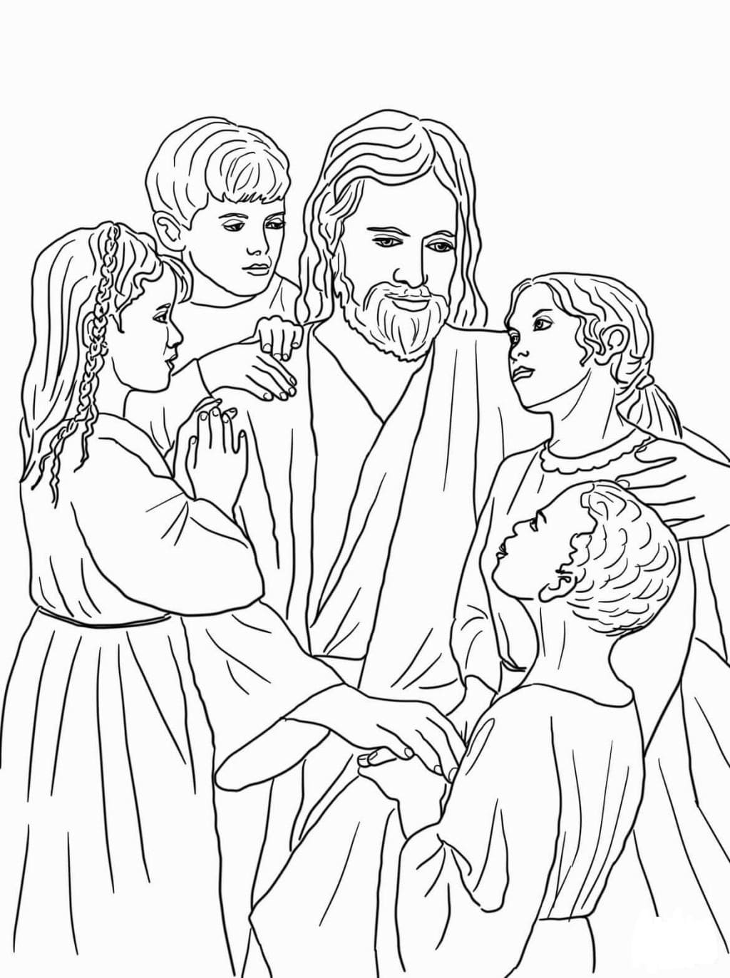 Jesus para Colorir e Imprimir