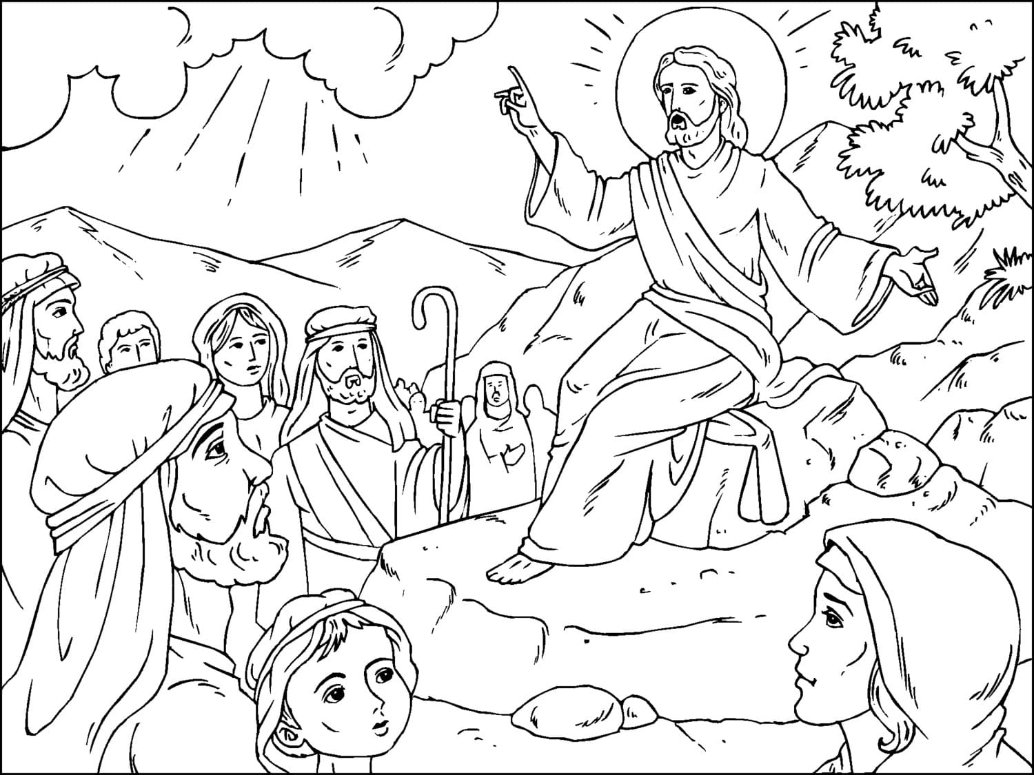 Jesus para Colorir e Imprimir