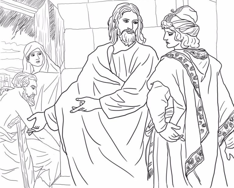 Jesus para Colorir e Imprimir