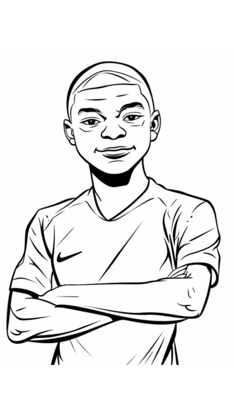 Imprimir Kylian Mbappé para Colorir