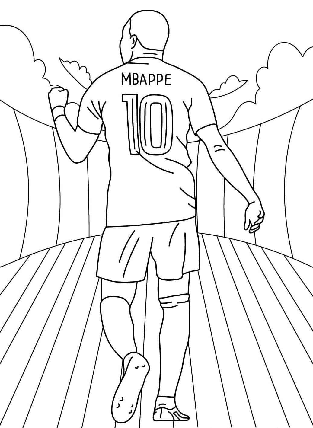 Kylian Mbappé para Colorir e Imprimir