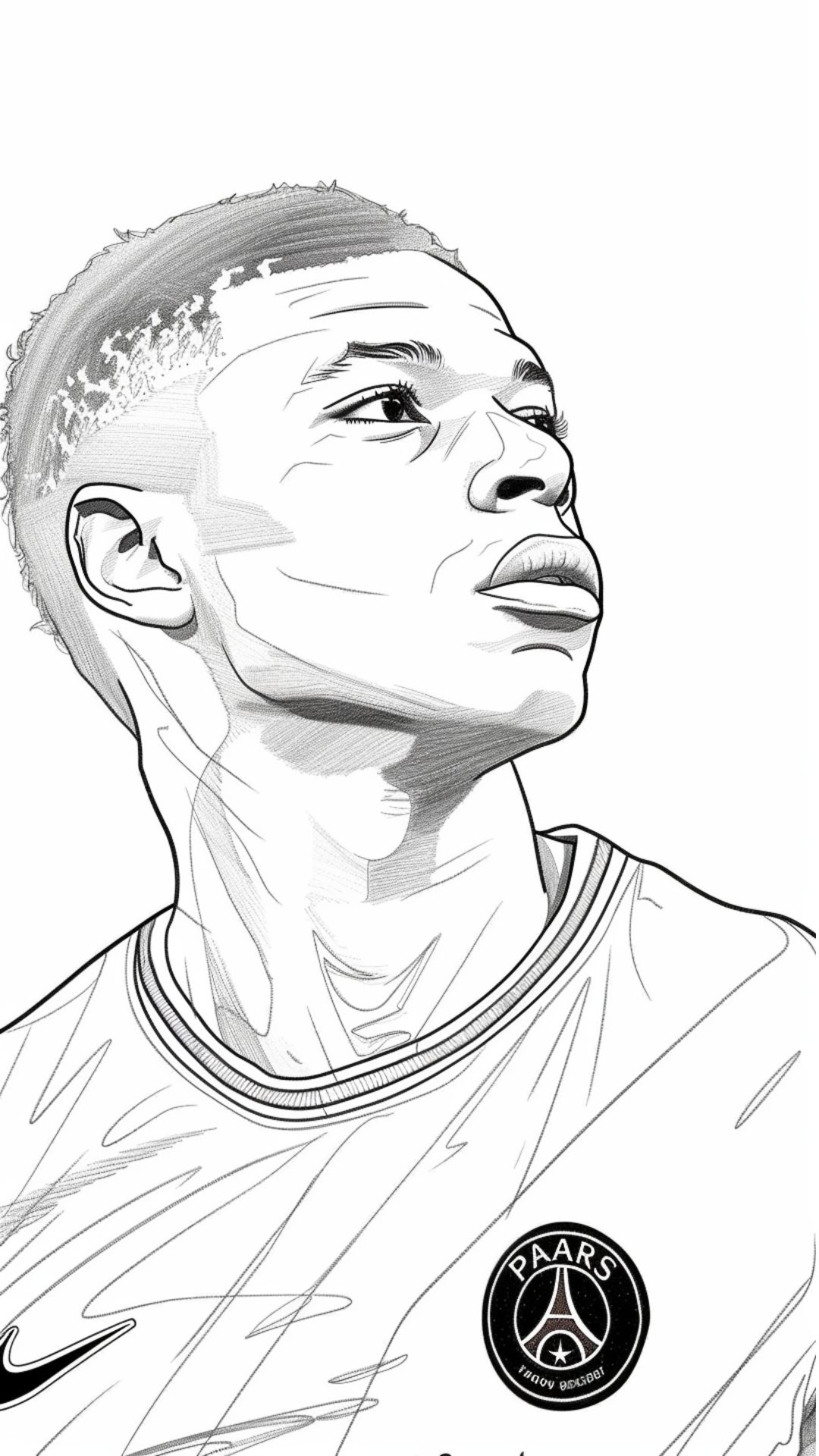 Kylian Mbappé para Colorir e Imprimir