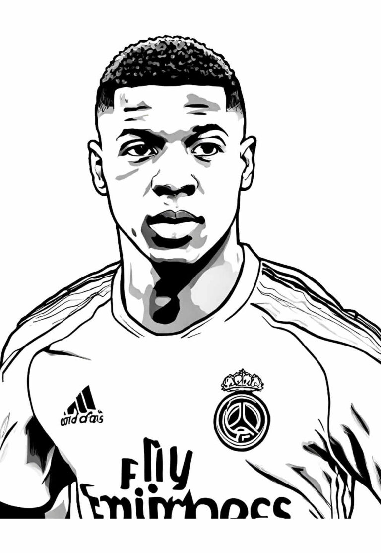 Imprimir Kylian Mbappé para Colorir