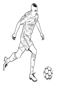 Kylian Mbappé para Colorir e Imprimir