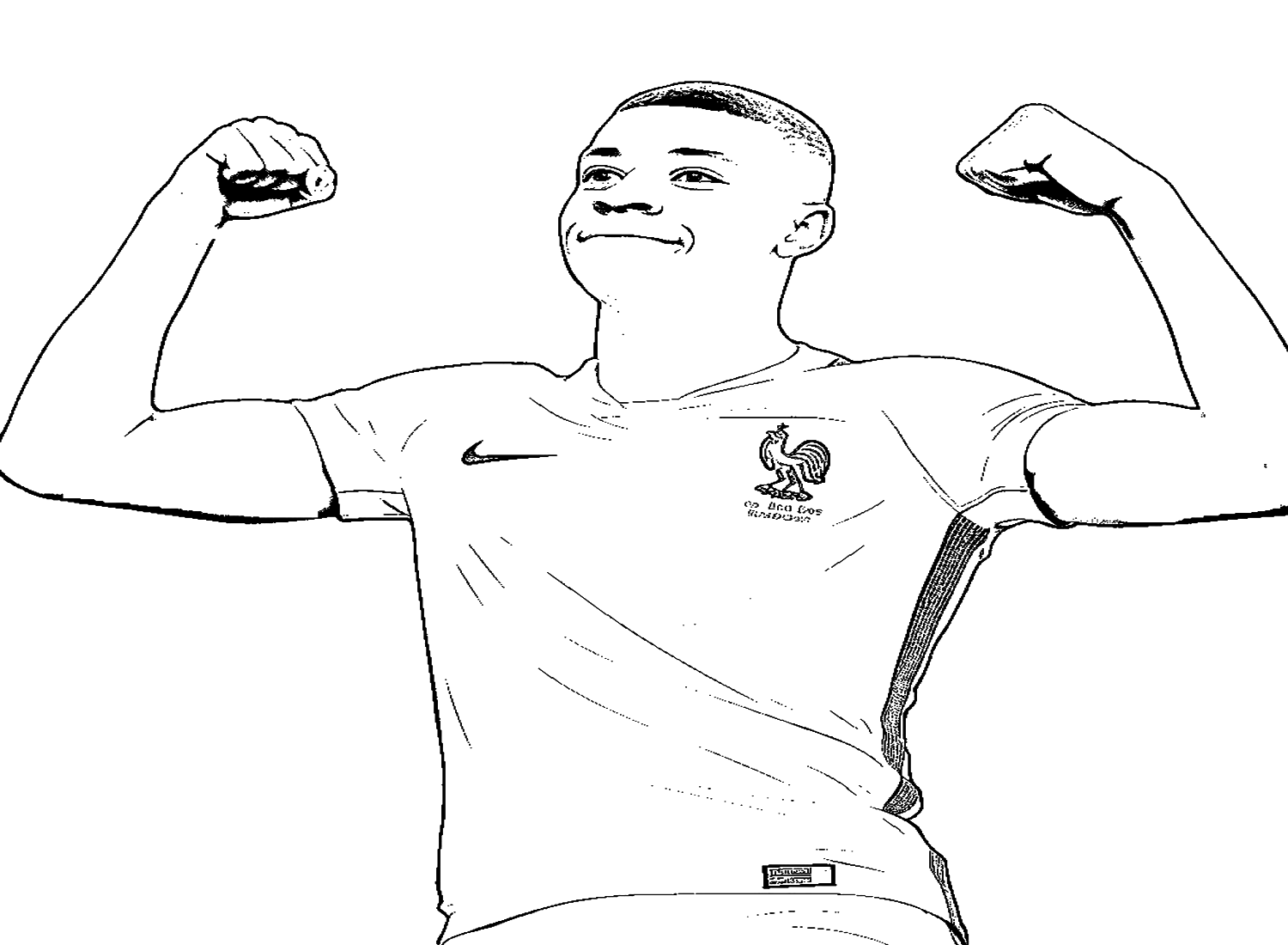 Kylian Mbappé para Colorir e Imprimir