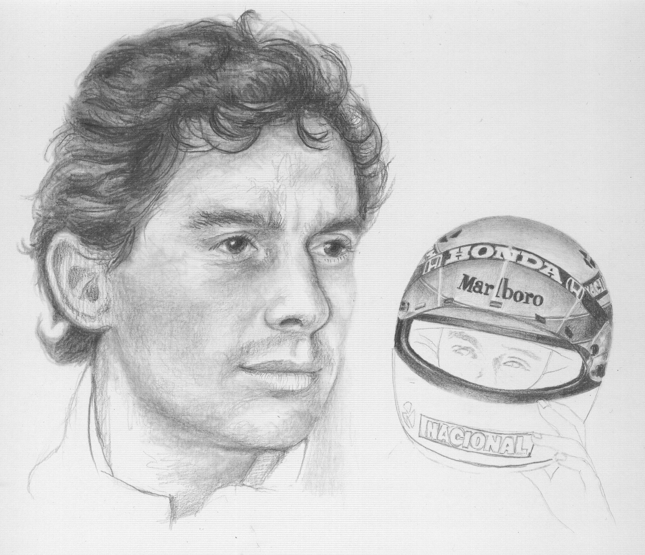 Ayrton Senna e Senninha para Colorir e Imprimir