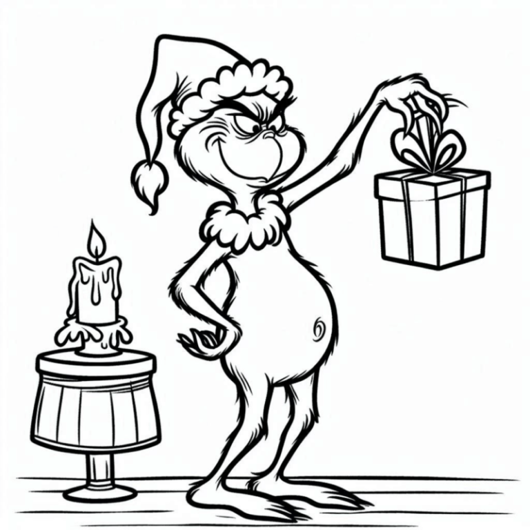 Imprimir Grinch para Colorir