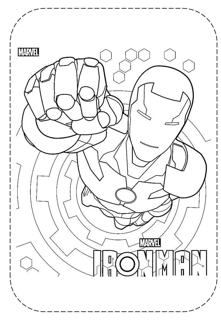 Homem de Ferro (Iron Man) para Colorir e Imprimir