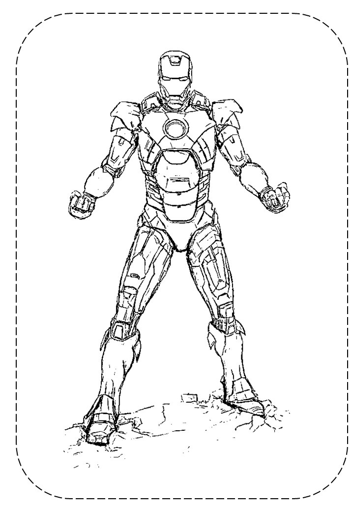 Homem de Ferro (Iron Man) para Colorir e Imprimir