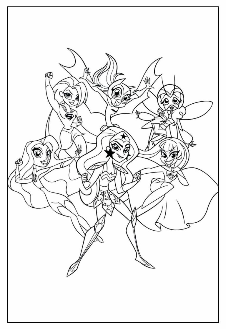 Supergirl (Super-Moça) para Colorir e Imprimir