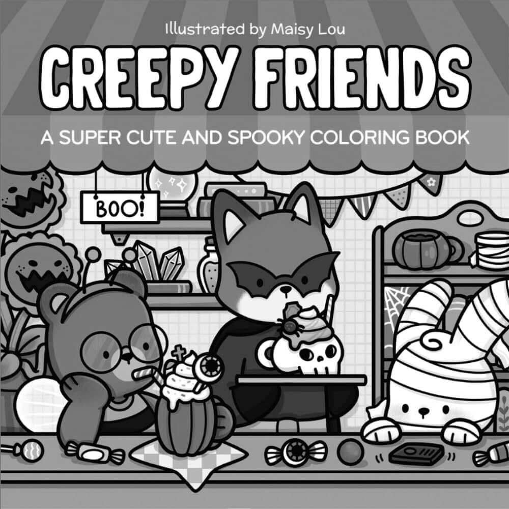 Creepy Friends para Colorir e Imprimir