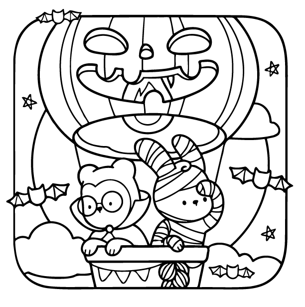 Imprimir Creepy Friends para Colorir