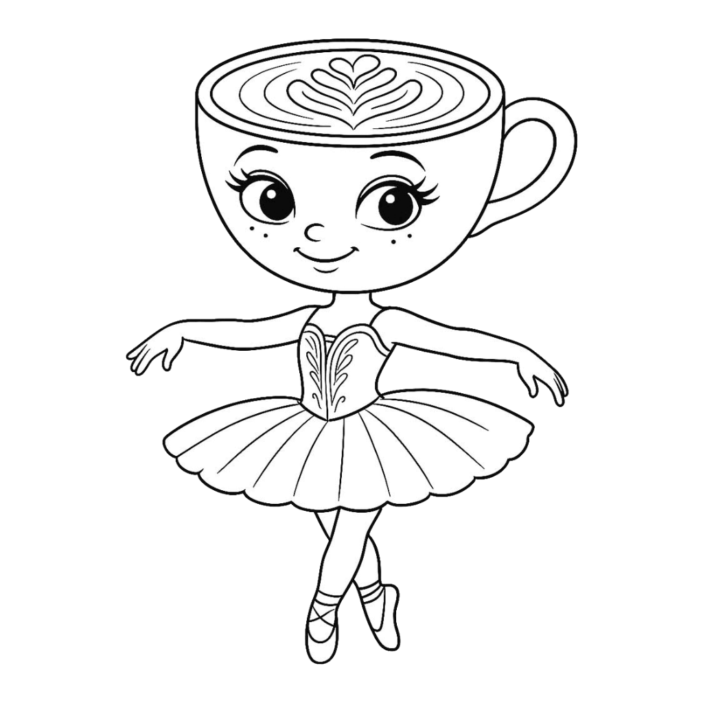 Imprimir Ballerina Cappuccina para Colorir