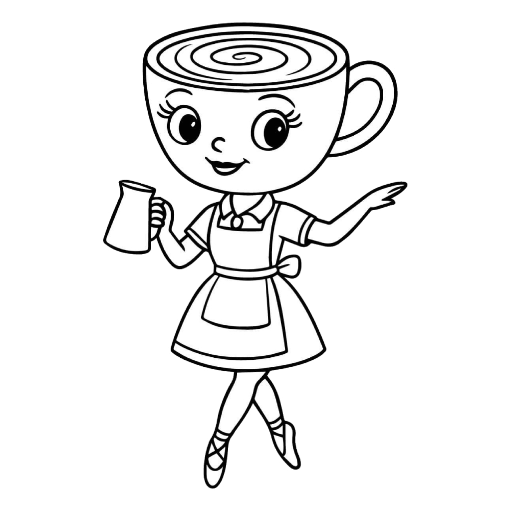 Imprimir Ballerina Cappuccina para Colorir