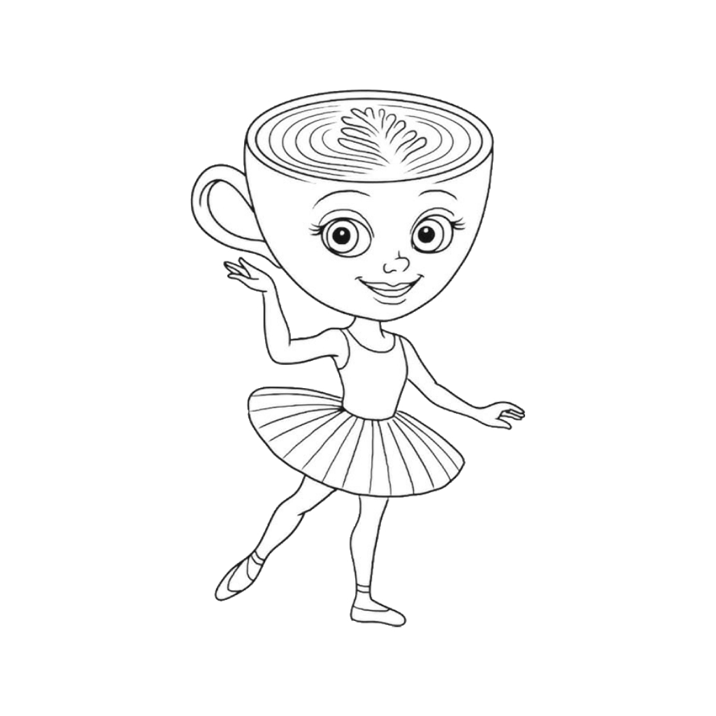 Imprimir Ballerina Cappuccina para Colorir