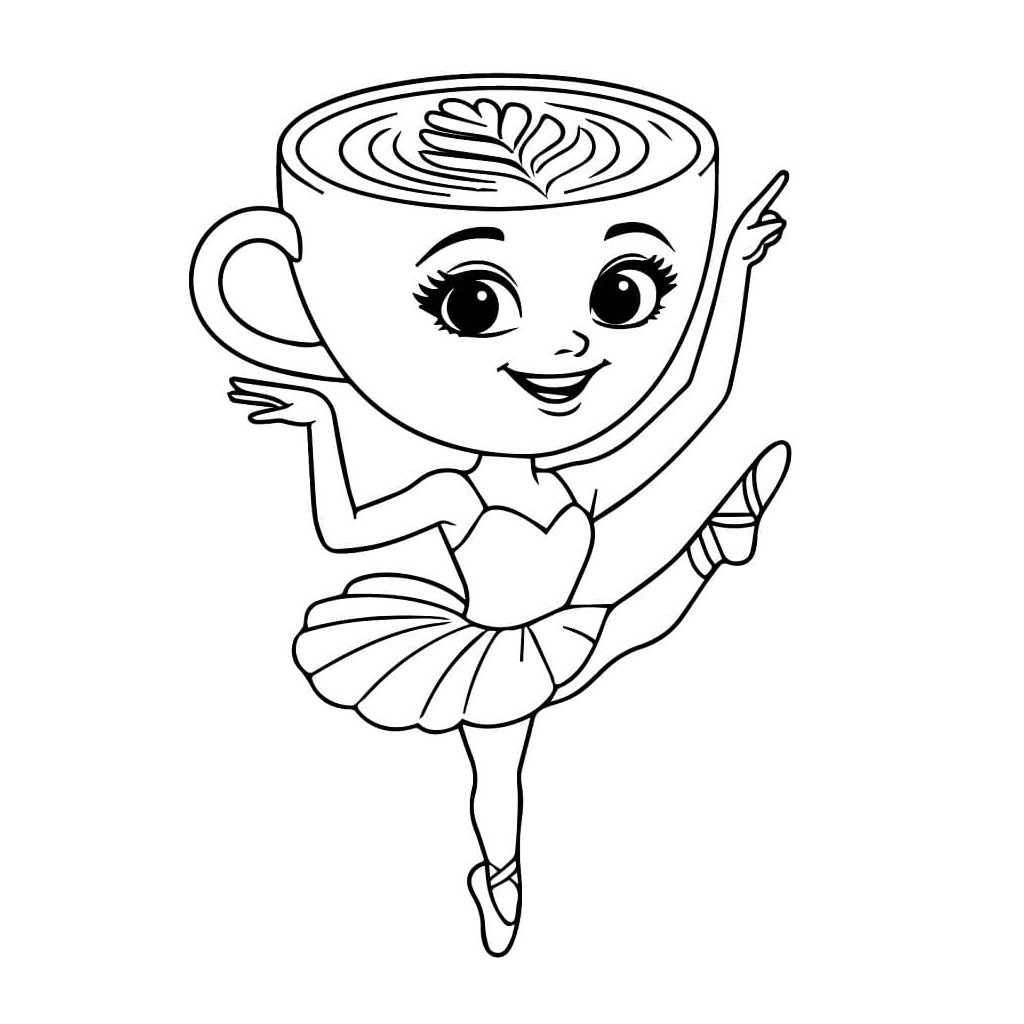 Desenhos de Ballerina Cappuccina para Imprimir e Colorir