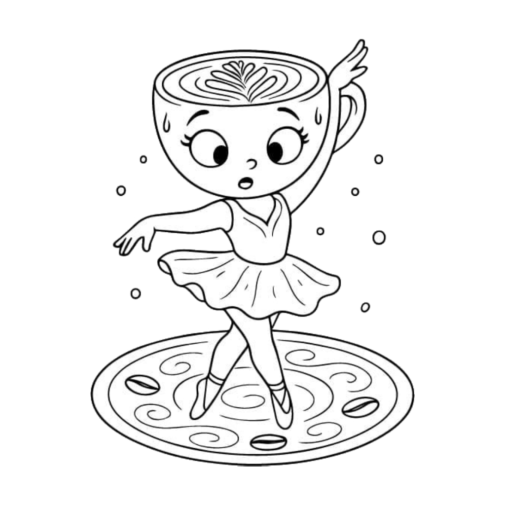 Imprimir Ballerina Cappuccina para Colorir