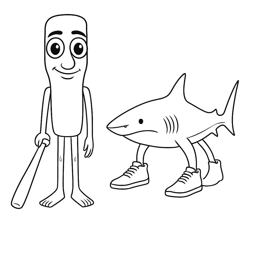 Imprimir Tralalero Tralala para Colorir