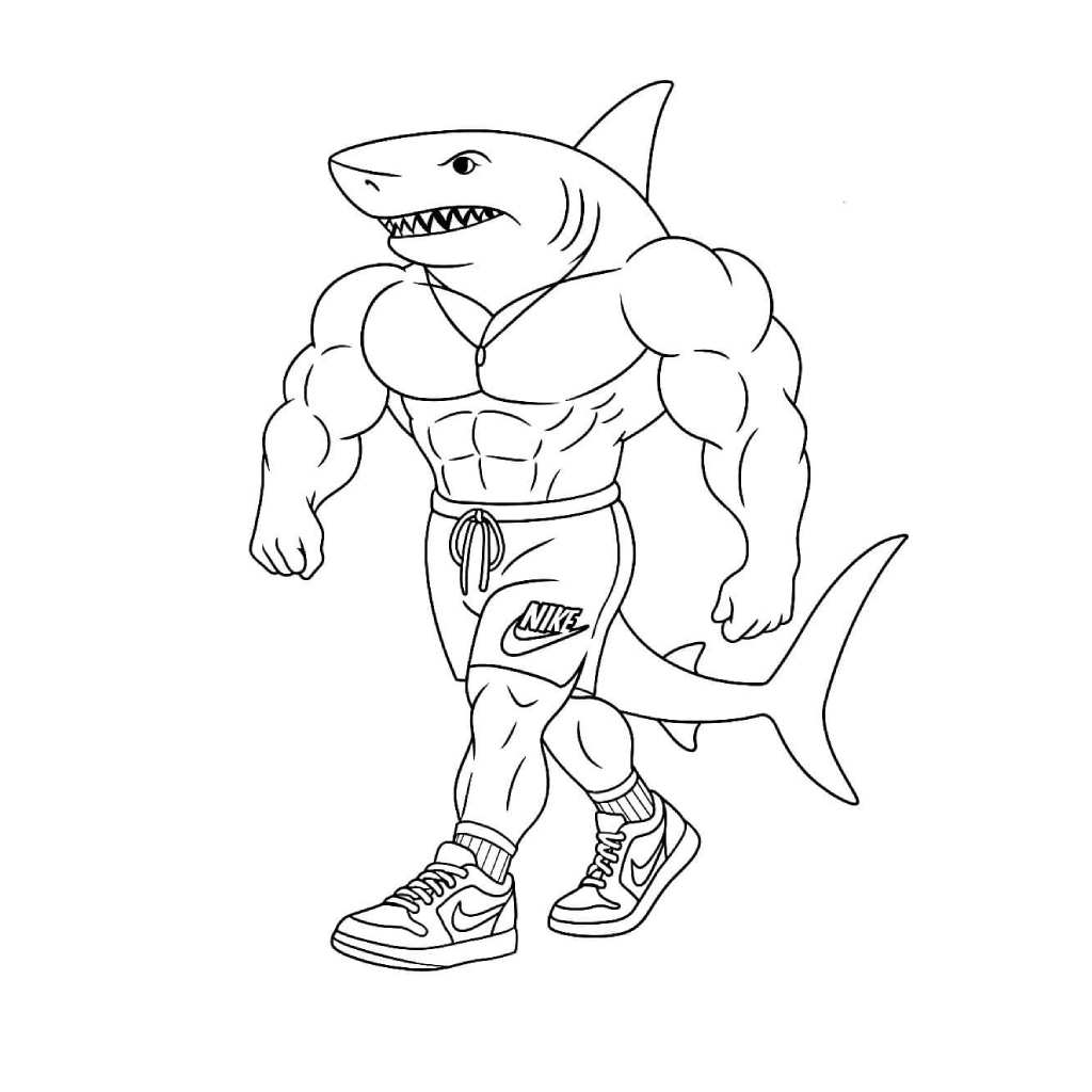 Imprimir Tralalero Tralala para Colorir