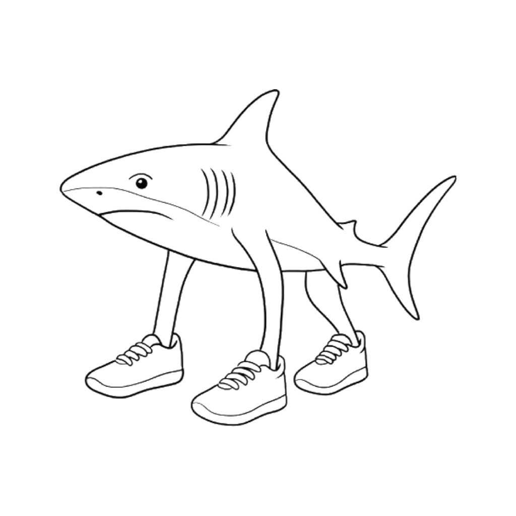 Imprimir Tralalero Tralala para Colorir