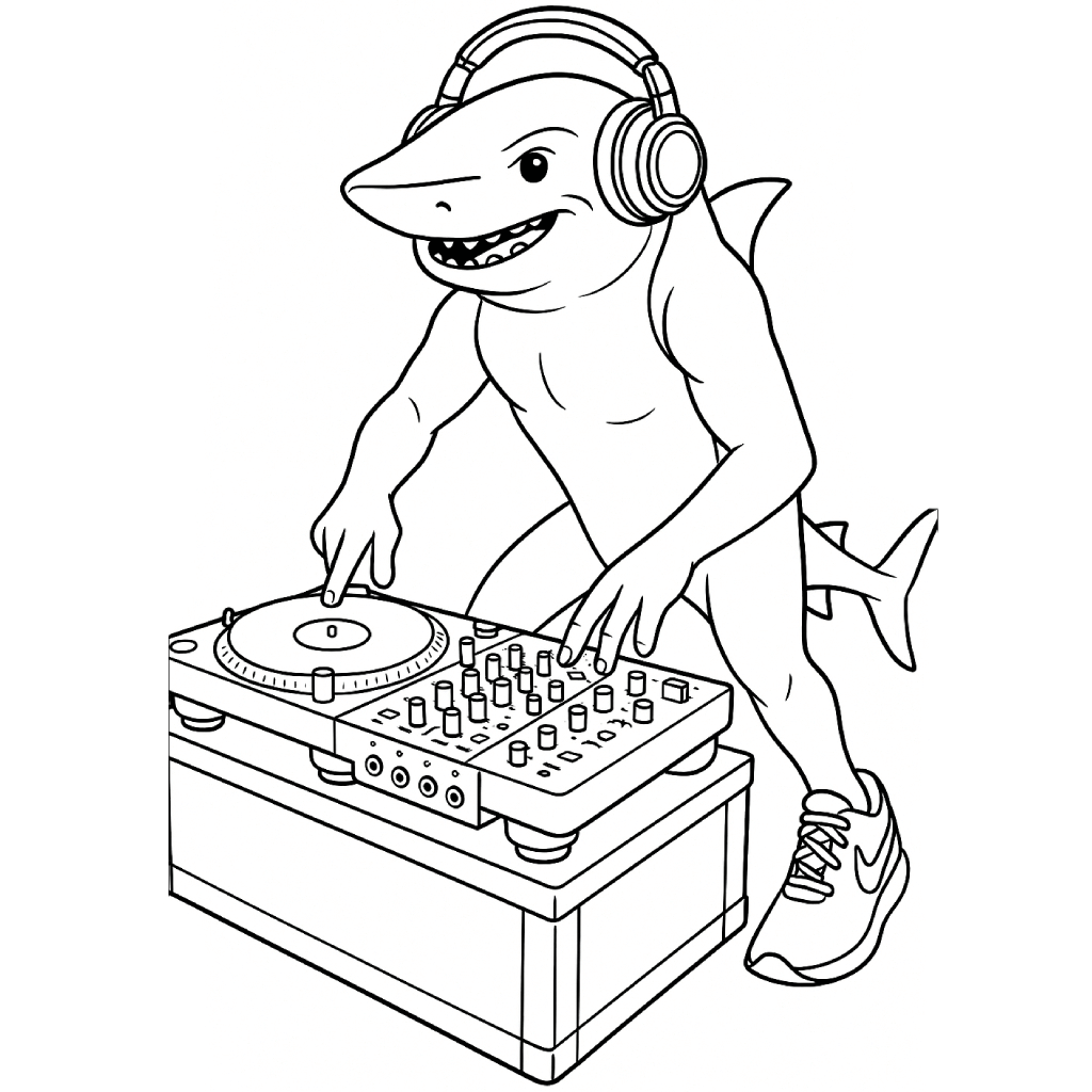 Imprimir Tralalero Tralala para Colorir