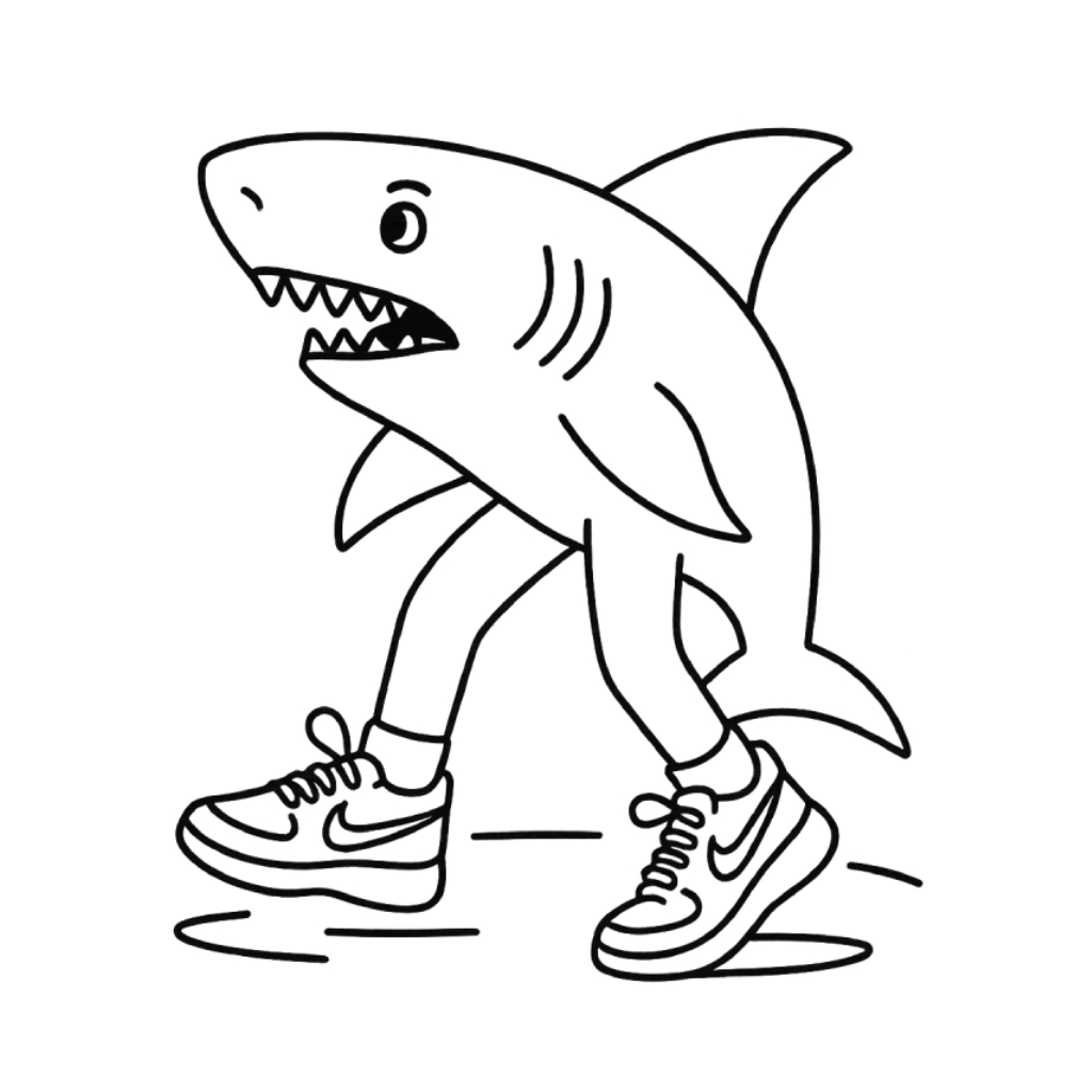 Imprimir Tralalero Tralala para Colorir