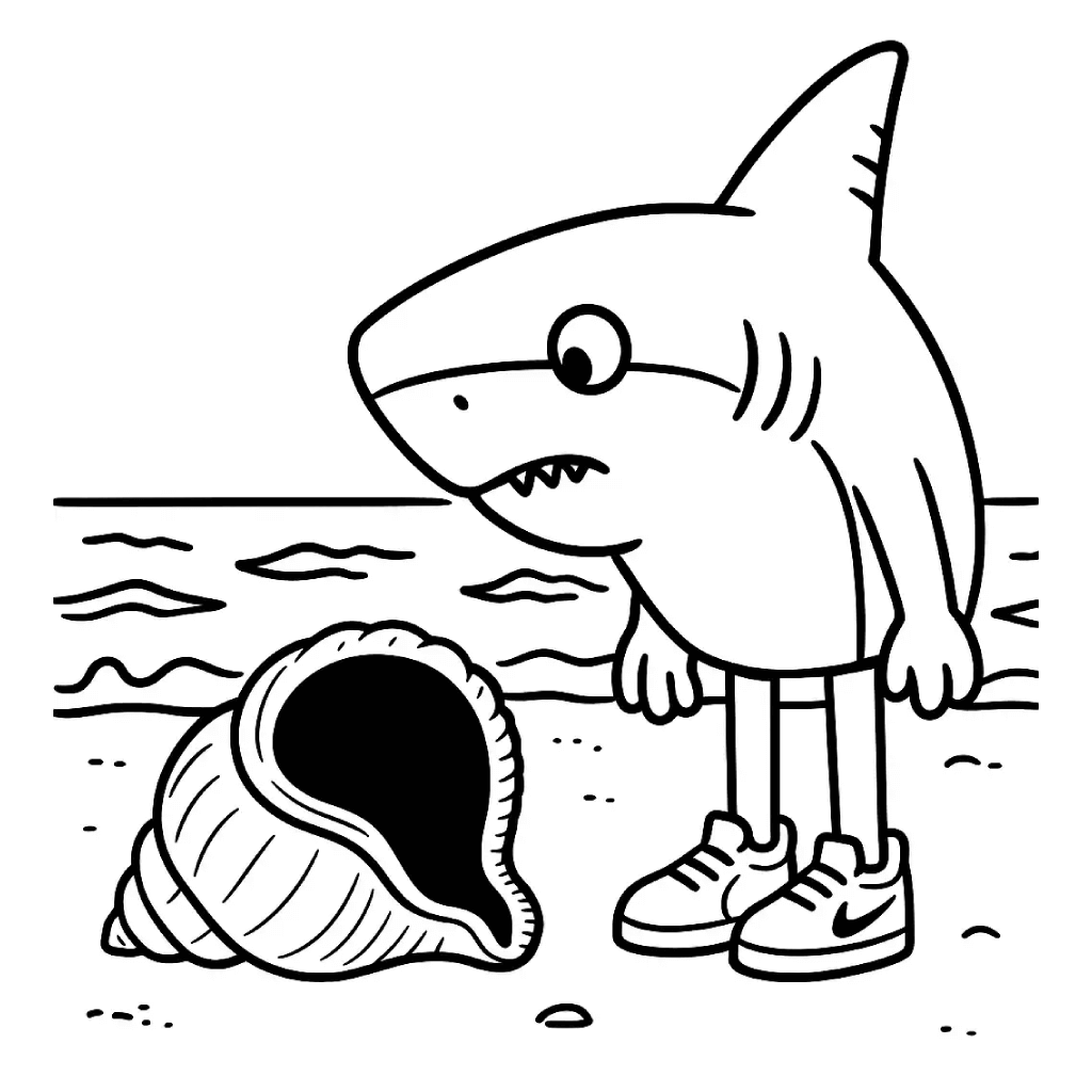 Desenhos de Tralalero Tralala para Imprimir e Colorir