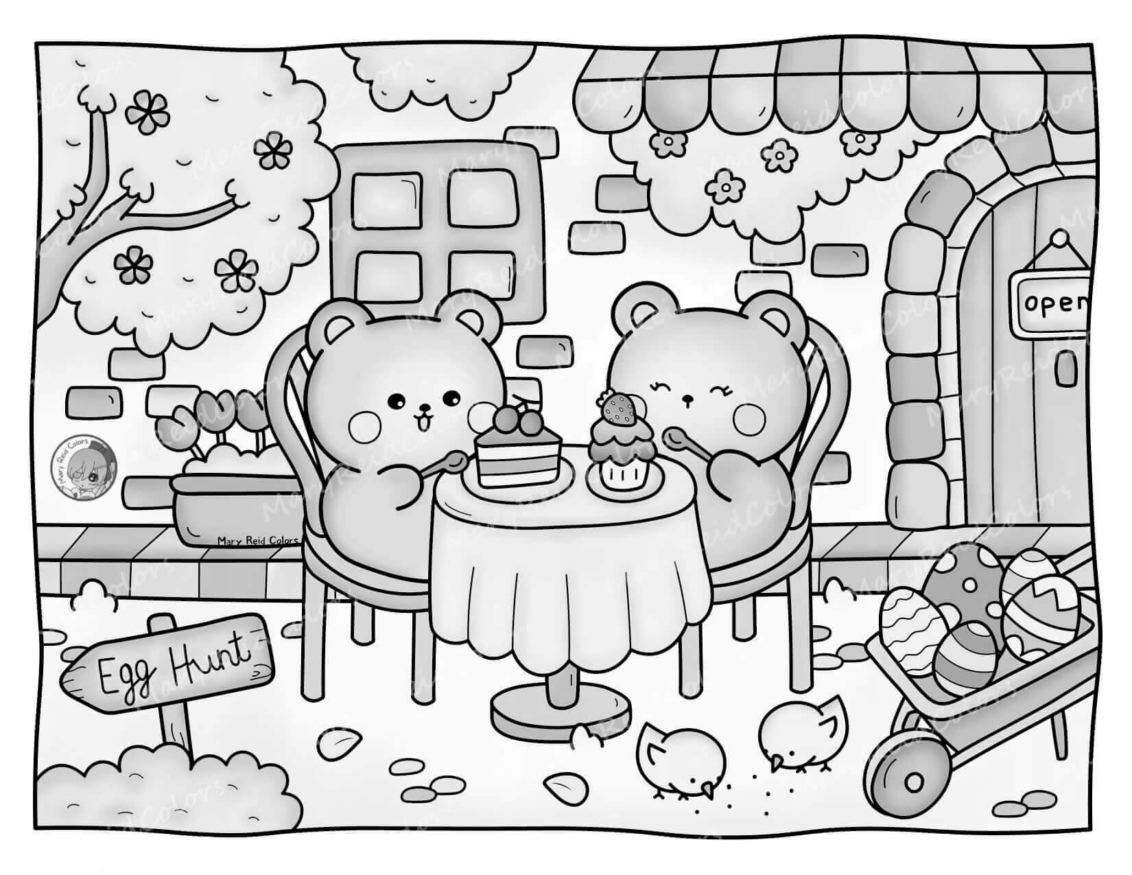 Imprimir Cozy Spring para Colorir