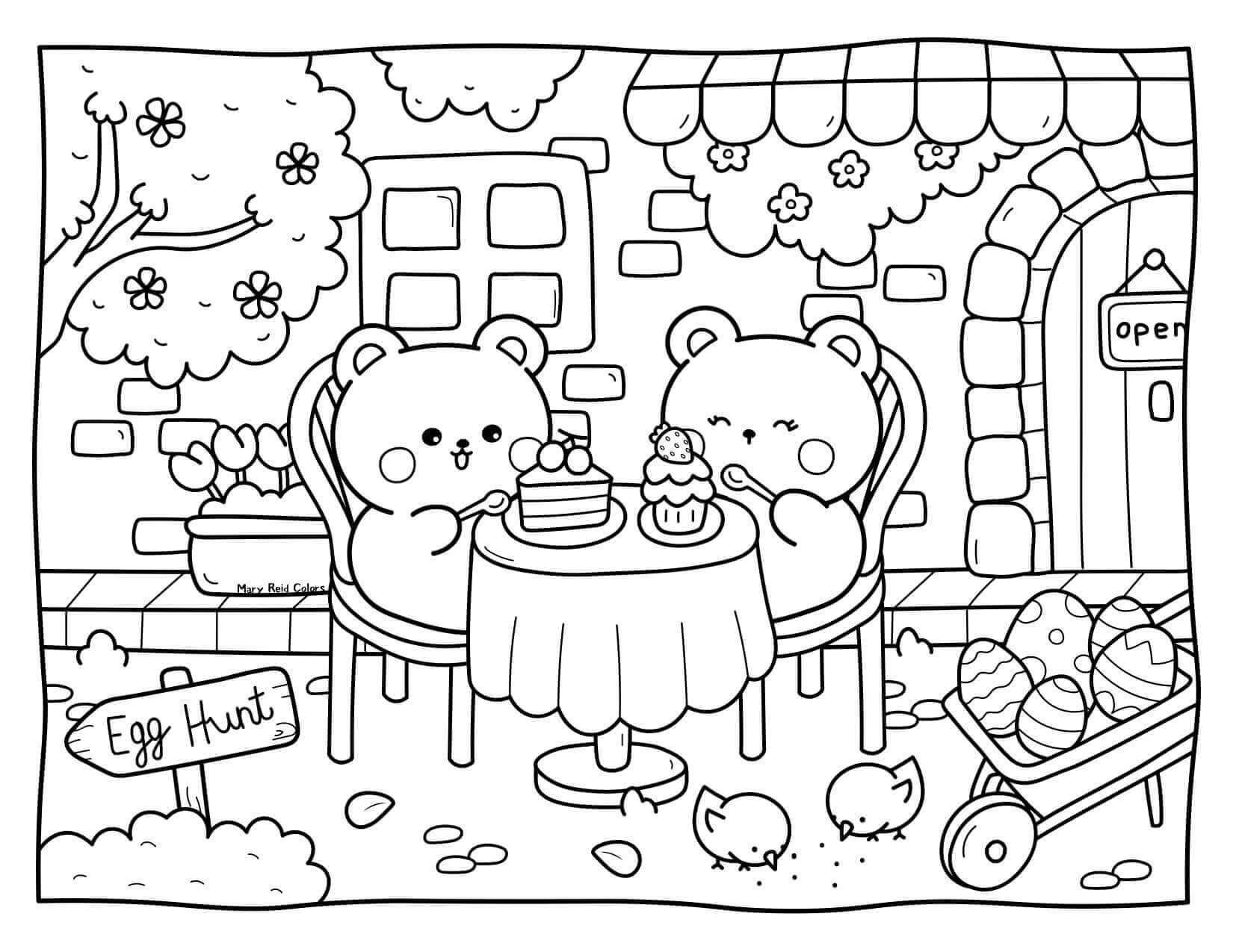 Imprimir Cozy Spring para Colorir