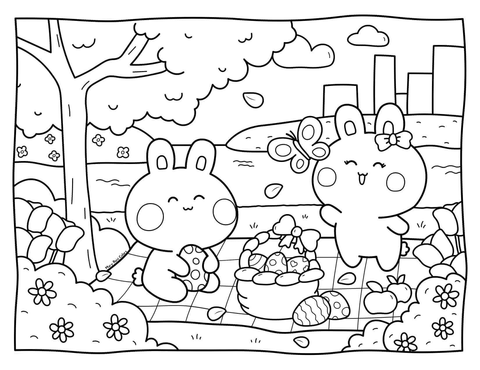 Imprimir Cozy Spring para Colorir